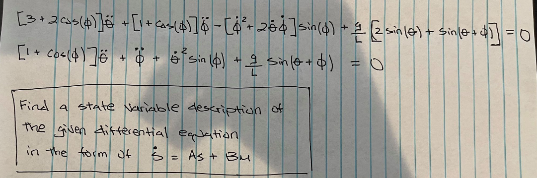 Solved PART A) Determine the state variable description, | Chegg.com