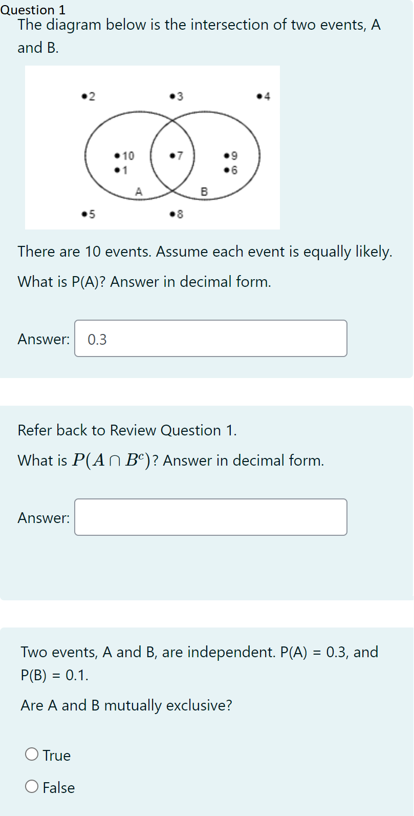 Solved Question 1 The diagram below is the intersection of | Chegg.com