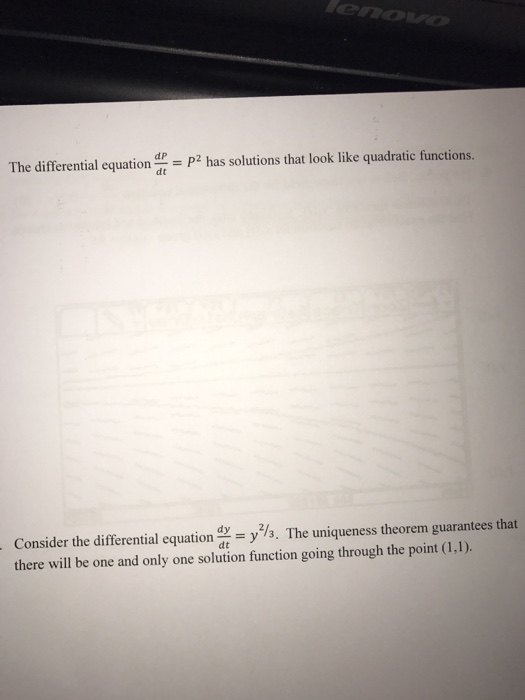 Solved The differential equation dP/dt = P^2 has solutions | Chegg.com