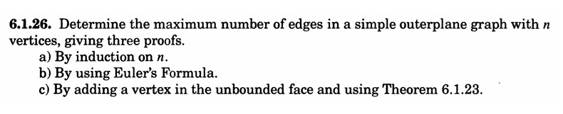 Solved 6.1.26. ﻿Determine the maximum number of edges in a | Chegg.com
