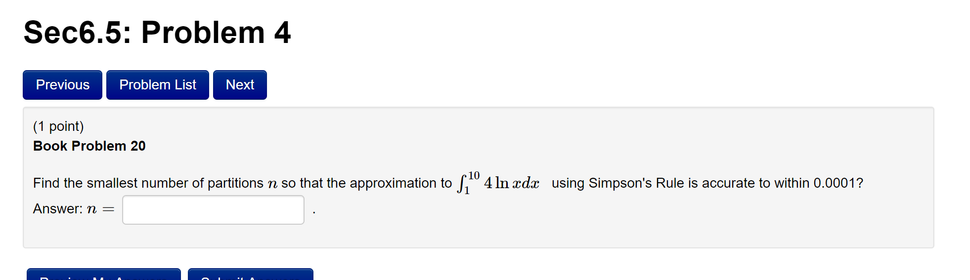 Solved Sec6.5: Problem 4 Previous Problem List Next (1 | Chegg.com