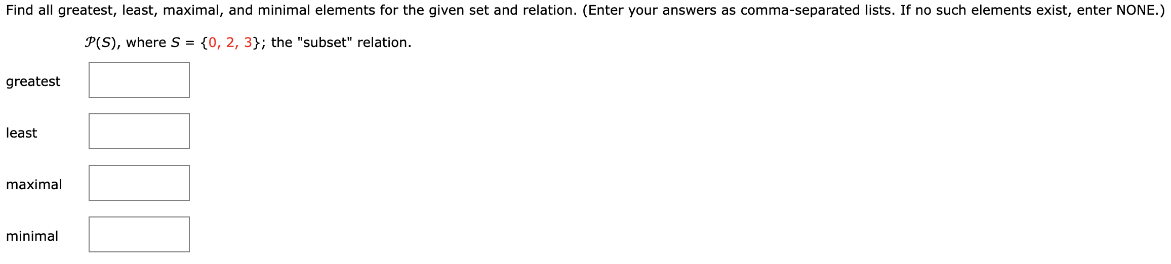 Solved Find All Greatest Least Maximal And Minimal 8585