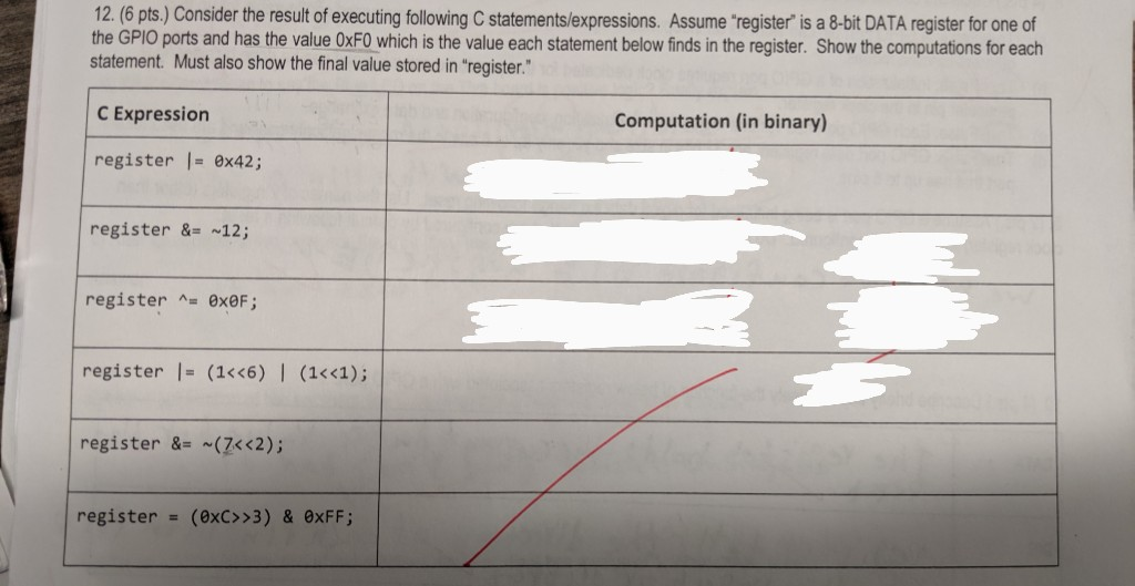 Solved 12.(6 pts.) Consider the result of executing | Chegg.com