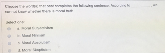 Solved Choose the word(s) that best completes the following | Chegg.com