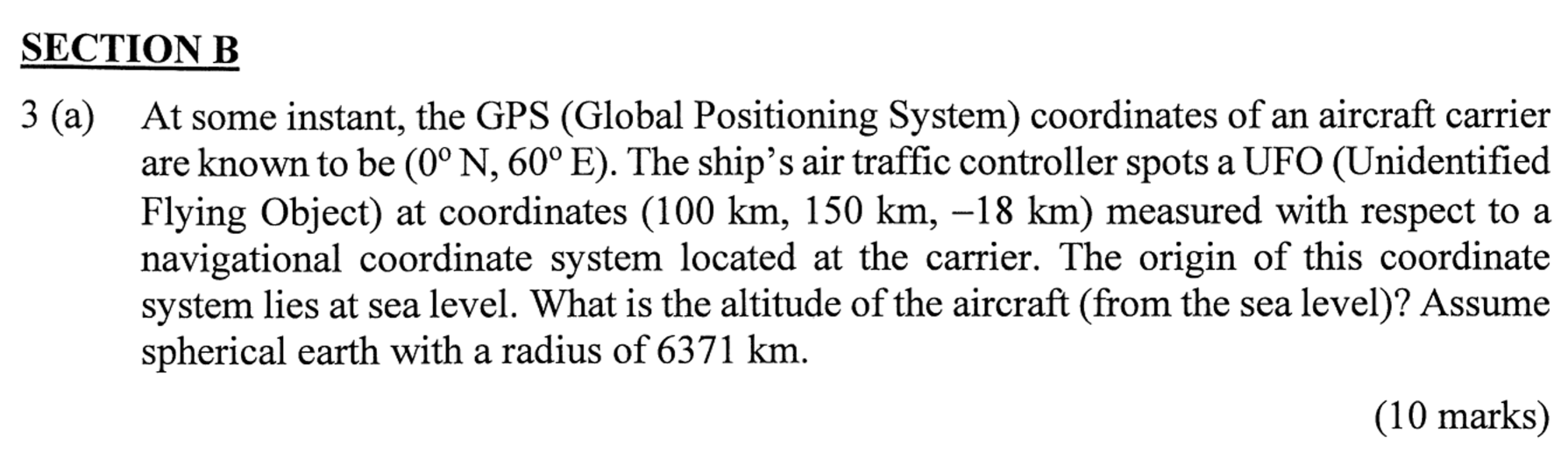 Solved (a) At some instant, the GPS (Global Positioning | Chegg.com