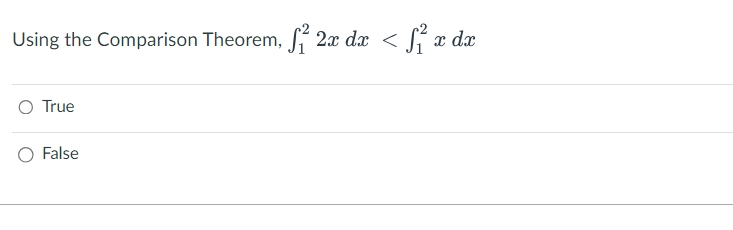 Solved Using the Comparison Theorem, ∫122xdx