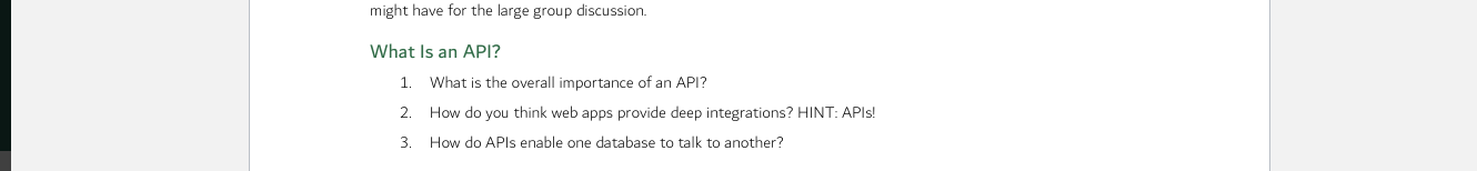 Solved might have for the large group discussion. What Is an | Chegg.com