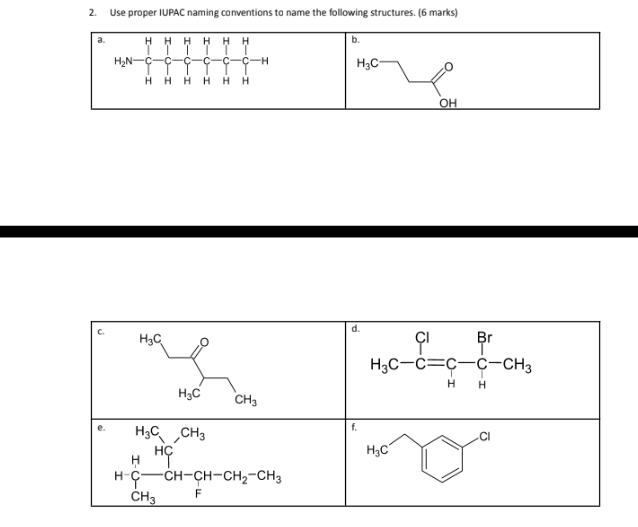 Solved Use proper IUPAC naming conventions to name the | Chegg.com
