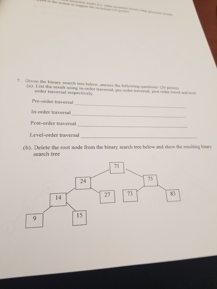 Solved in the systsn recursion works e when recursion to | Chegg.com
