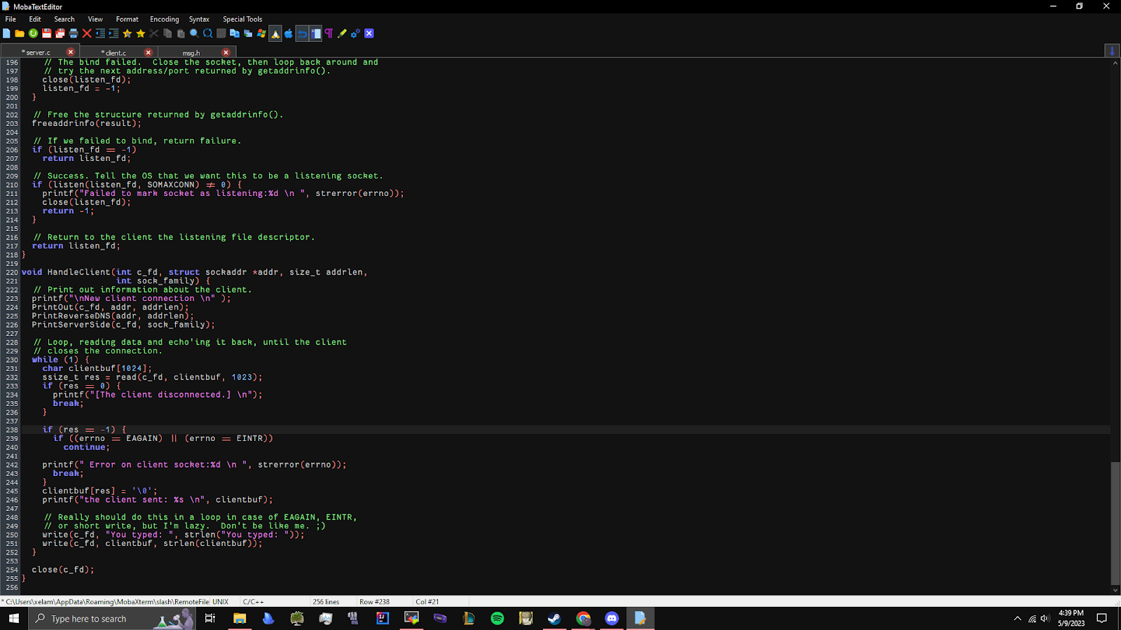 Solved Implement database server (dbserver) and client | Chegg.com