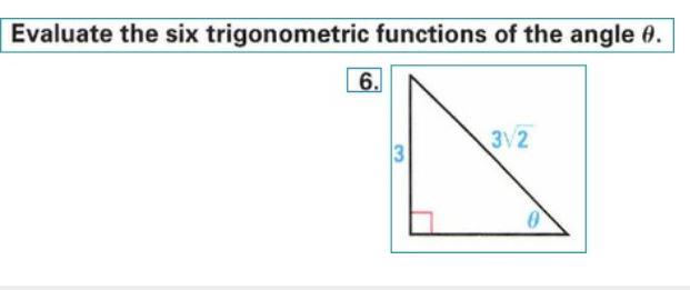 Solved Evaluate the six trigonometric functions of the angle | Chegg.com