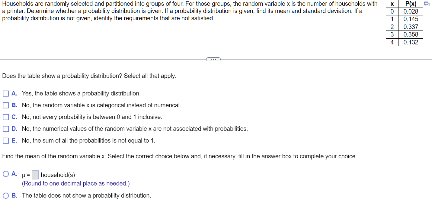 Solved Households are randomly selected and partitioned into | Chegg.com