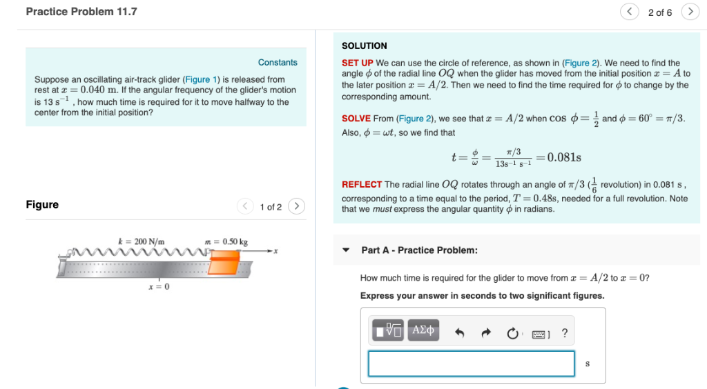Solved Practice Problem 11.7 2 of 6 SOLUTION Constants SET | Chegg.com