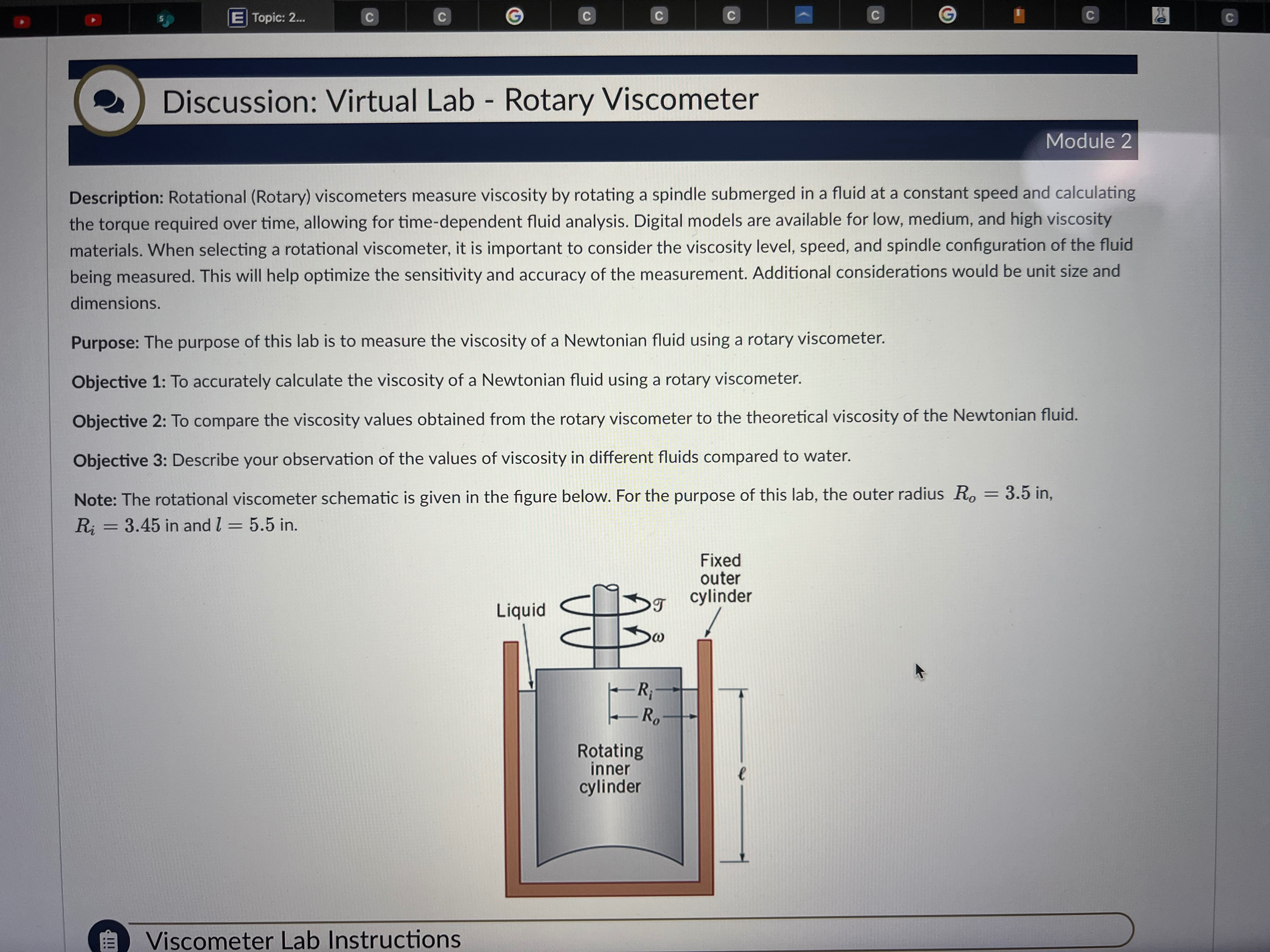 Solved Description: Rotational (Rotary) ﻿viscometers measure | Chegg.com