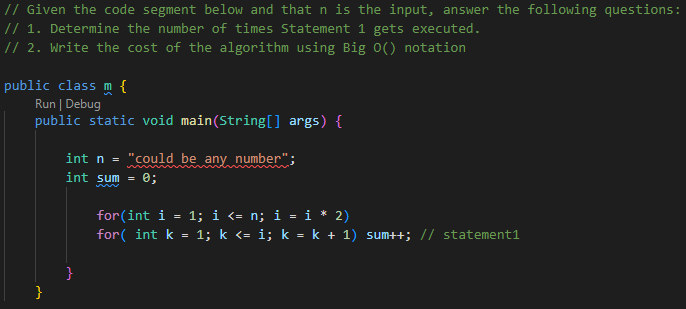 Solved Given The Code Segment Below And That N Is The Input