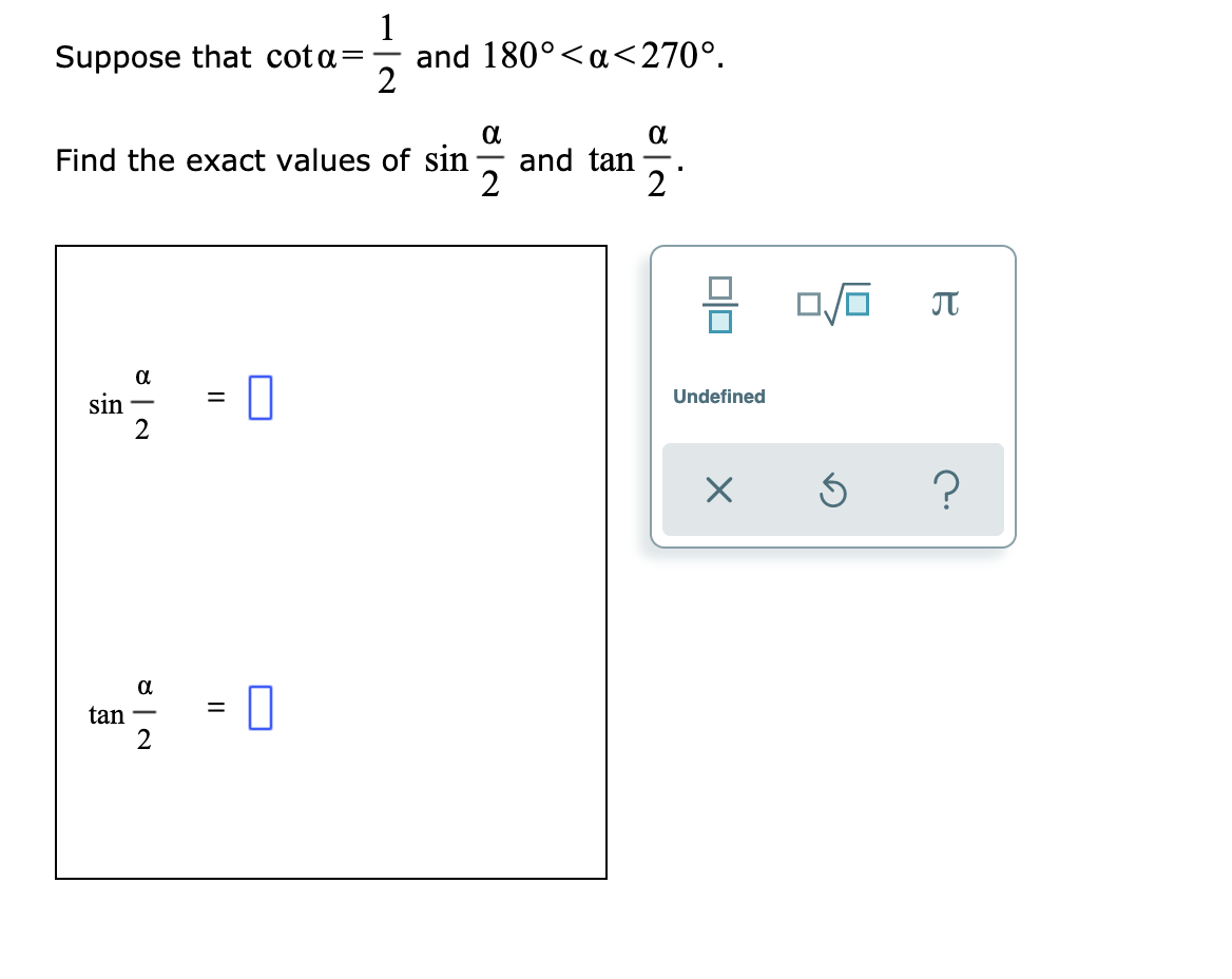 Solved Suppose that cota== 180° | Chegg.com