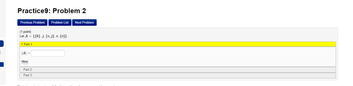 Solved Practice9 Problem 2 Previous Problem Problem List 3189