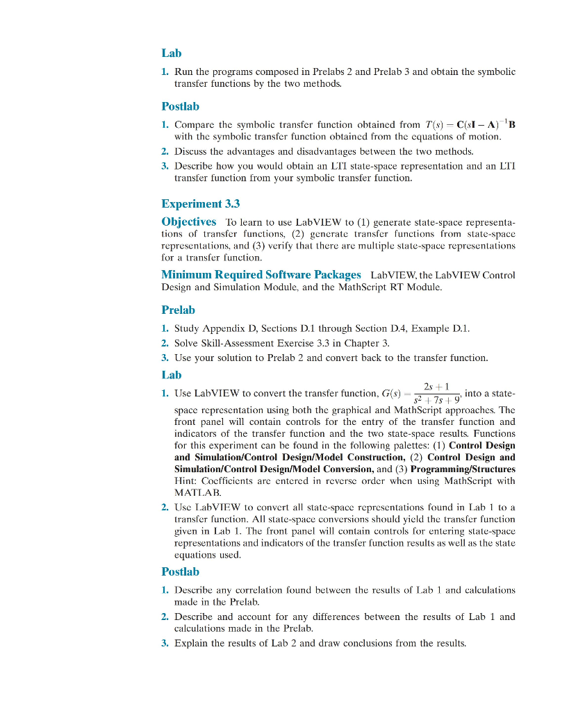 Lab 1. Run the programs composed in Prelabs 2 and | Chegg.com