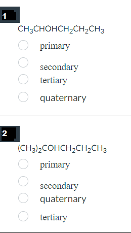 Solved CH3CHOHCH2CH2CH3 primary secondary tertiary | Chegg.com