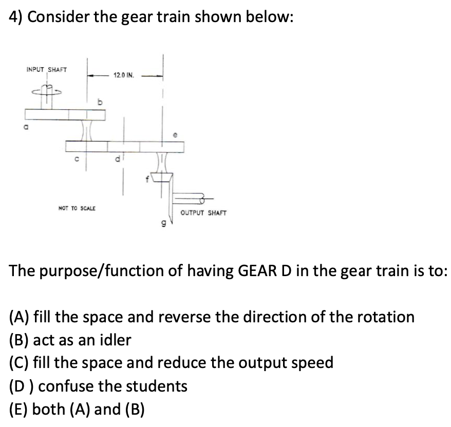 Solved 4) Consider the gear train shown below: INPUT SHAFT | Chegg.com