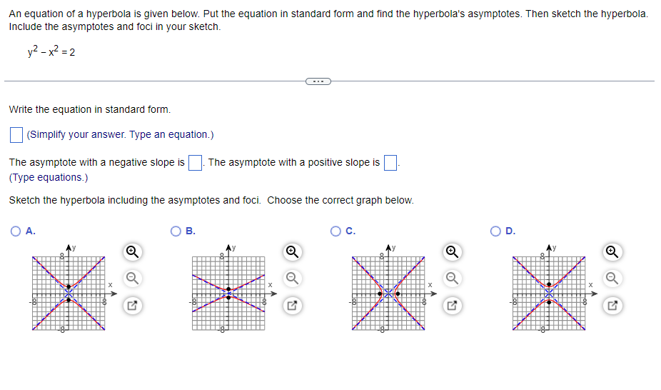 Solved An equation of a hyperbola is given below. Put the | Chegg.com