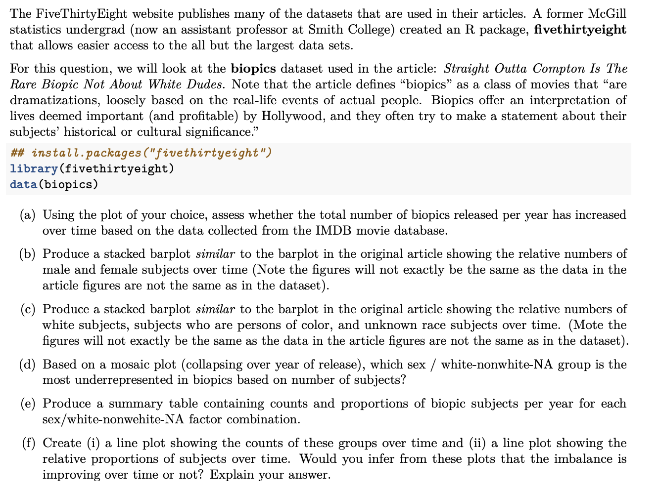 The FiveThirty Eight website publishes many of the | Chegg.com