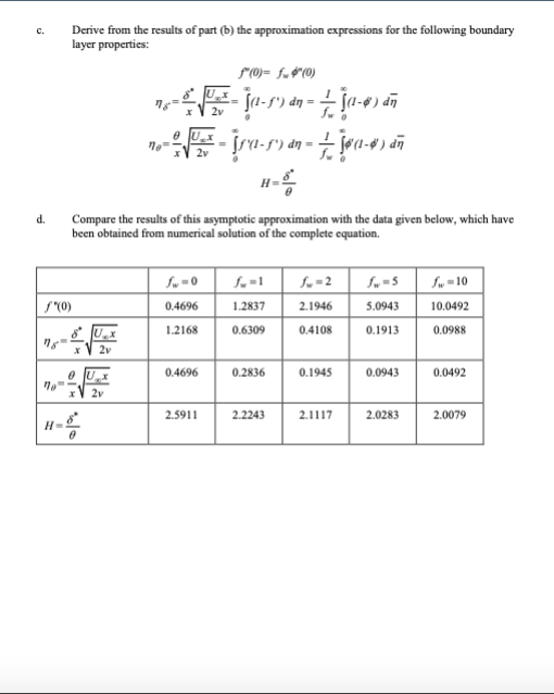 Solved PROBLEM 3 - Self-similar flat-plate boundary layer | Chegg.com