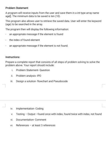 Solved Problem Statement: A program will receive inputs from | Chegg.com