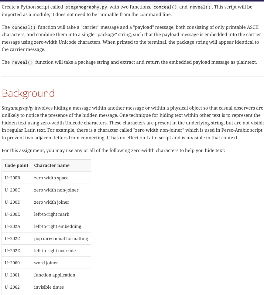 Solved Create a Python script called steganography.py with | Chegg.com