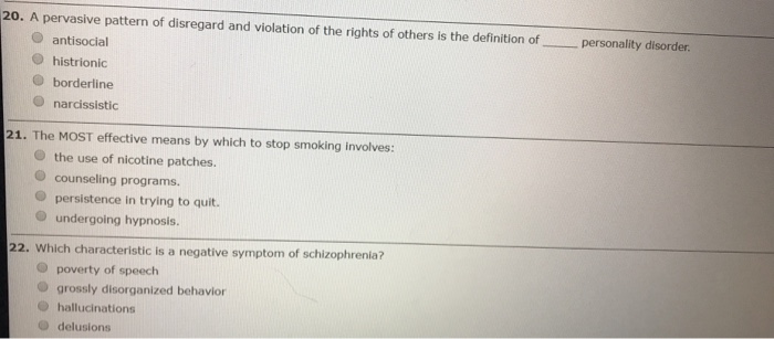 Solved 20. A pervasive pattern of disregard and violation of | Chegg.com