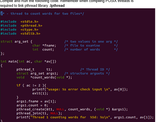 Equired To Link Pthread Library Ipthread I∗ Thread 