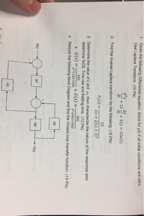 Solved Given the following Differential equation. Solve for | Chegg.com