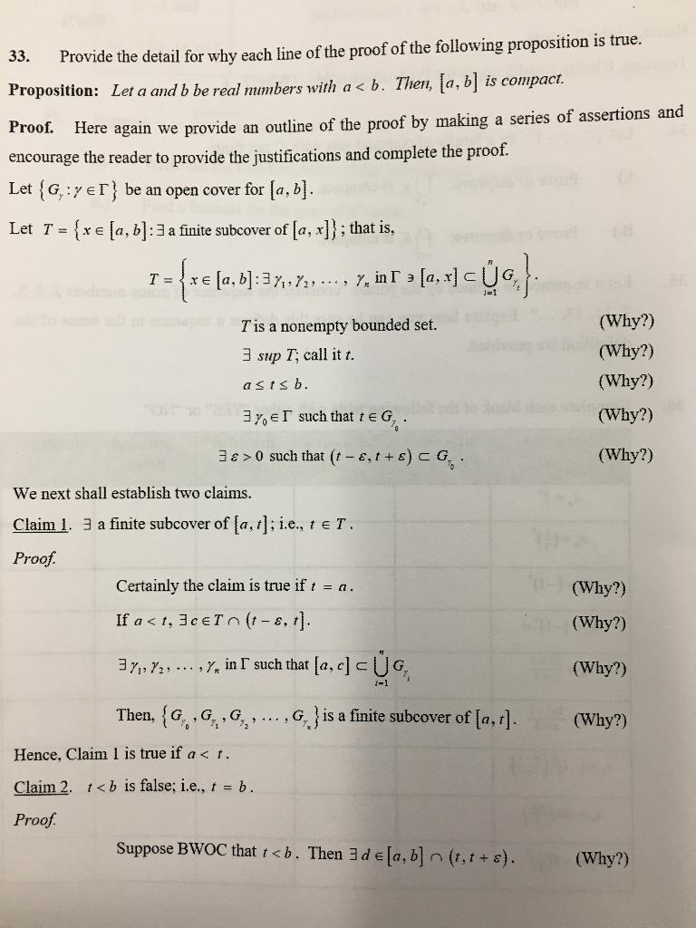 Solved 33. Provide the detail for why each line of the proof | Chegg.com