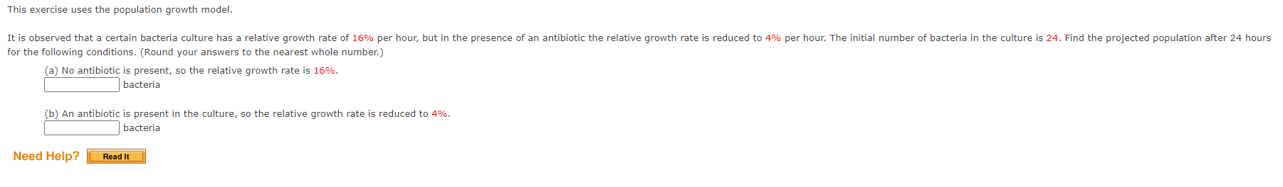 Solved This exercise uses the population growth model. for | Chegg.com