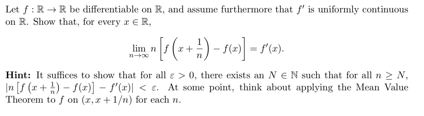 Solved Let f:R → R be differentiable on R, and assume | Chegg.com