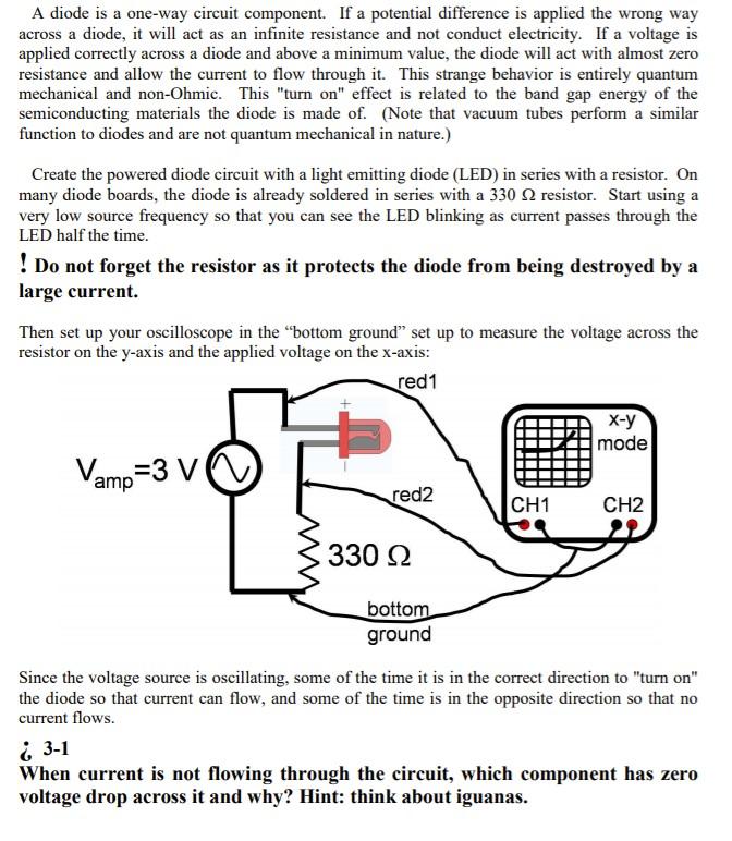 Solved A diode is a one-way circuit component. If a | Chegg.com