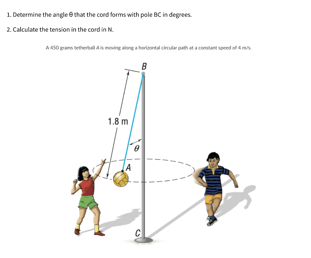Solved 1. Determine the angle that the cord forms with pole | Chegg.com