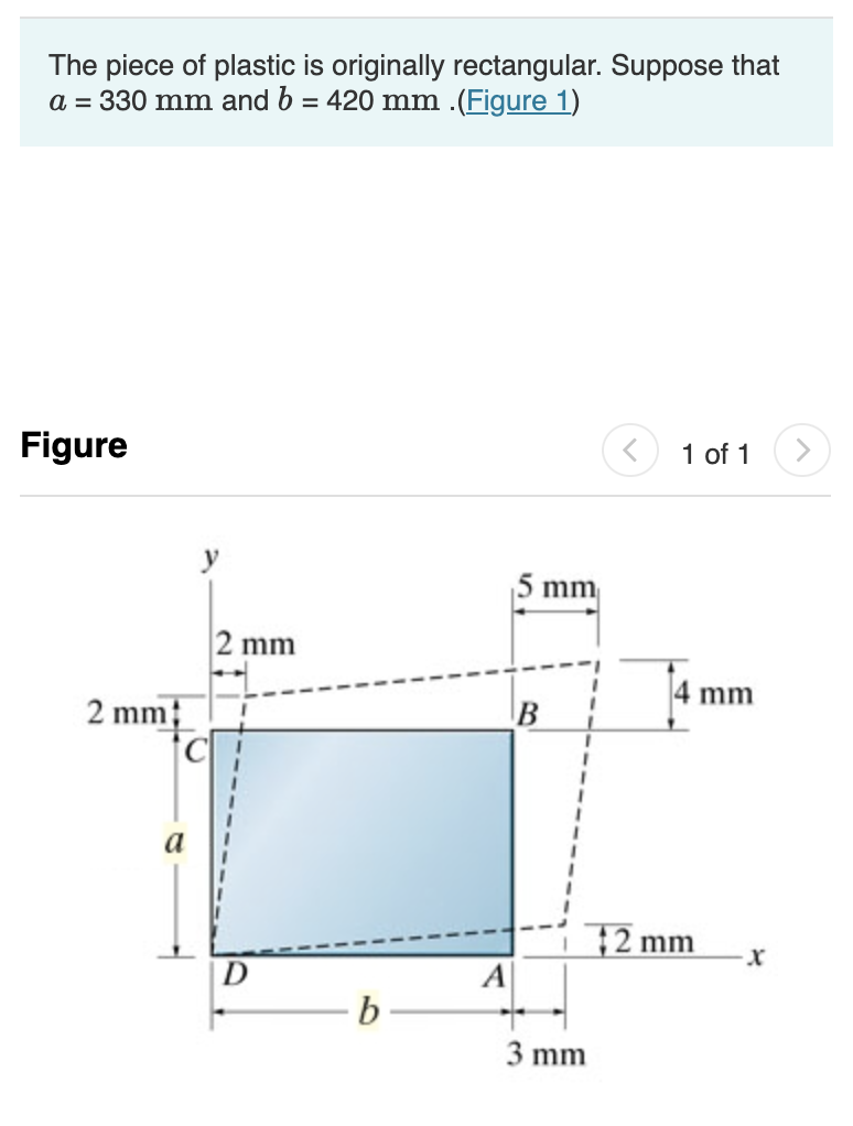 Solved The piece of plastic is originally rectangular. | Chegg.com
