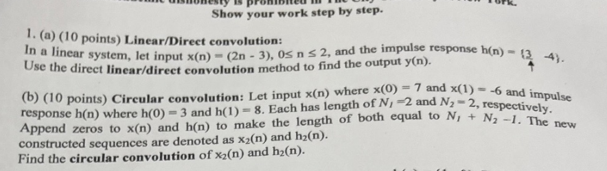 Solved Show your work step by step. 1. (a) (10 points) | Chegg.com