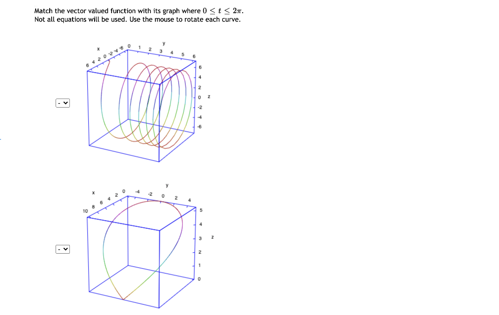 Solved Match the vector valued function with its graph where | Chegg.com
