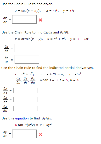 Solved Use the Chain Rule to find dz/dt dz dt Use the Chain | Chegg.com