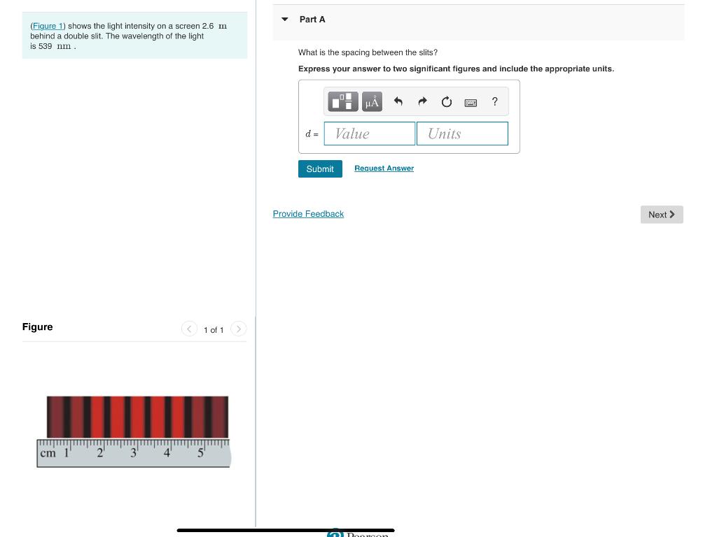 Solved Part A (Figure 1) shows the light intensity on a | Chegg.com