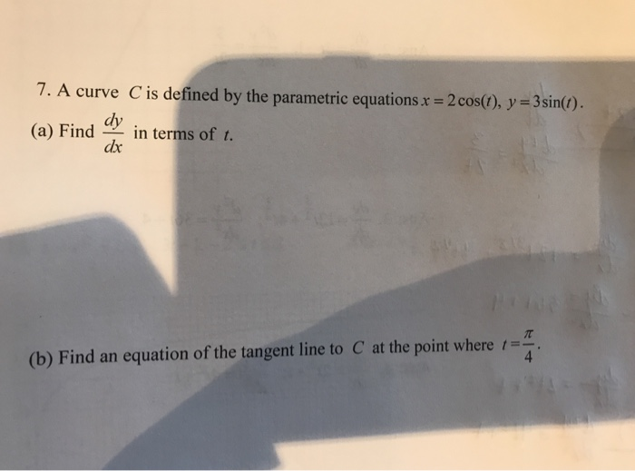 Solved curve C is defined by the parametric equations.x | Chegg.com