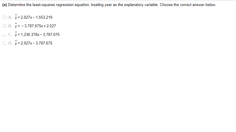 Solved The data in the accompanying table represent the | Chegg.com