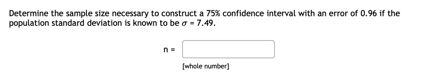 Solved Create a confidence interval for a population mean | Chegg.com