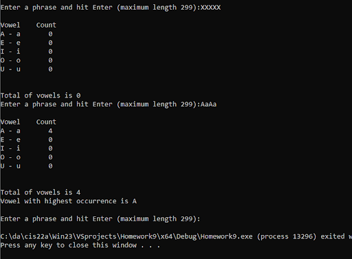 Solved Create a new project "Homework9". Write a program | Chegg.com