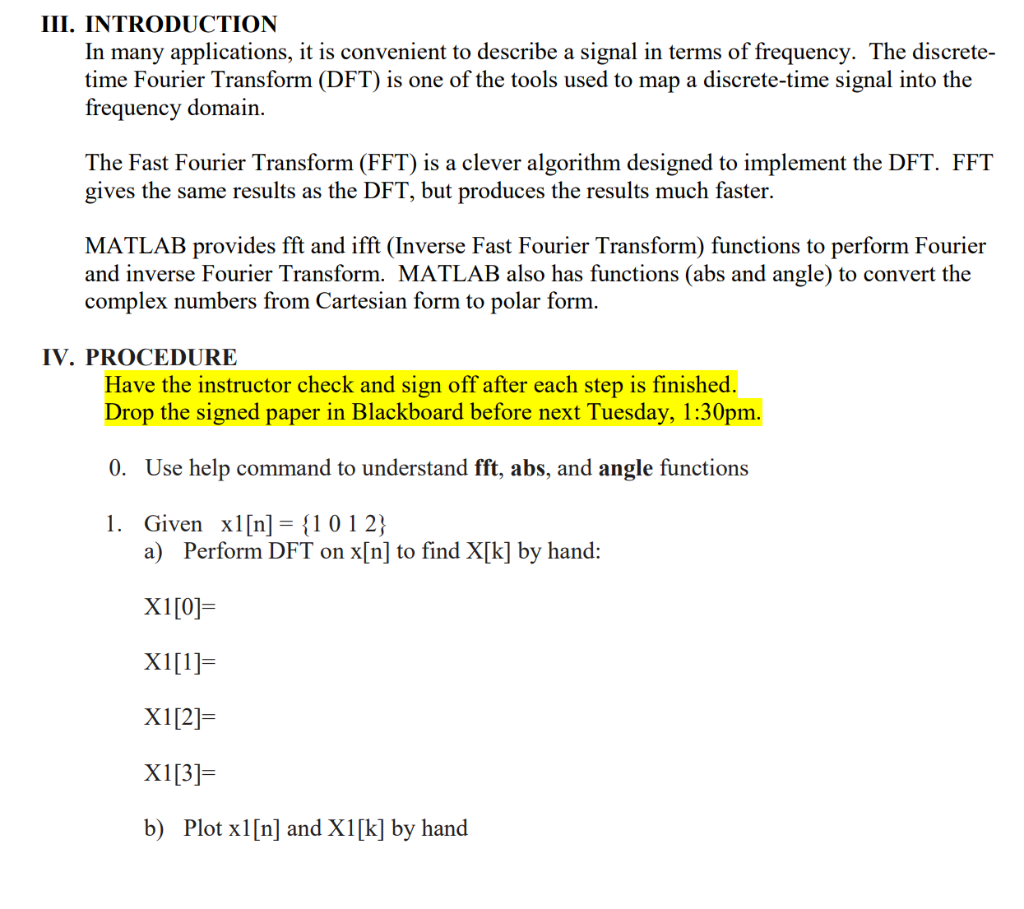 Solved III. INTRODUCTION In many applications, it is | Chegg.com