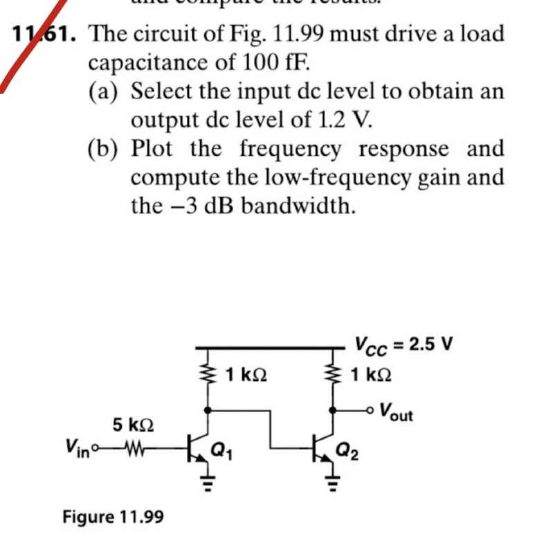 Solved 11.61. ﻿The circuit of Fig. 11.99 ﻿must drive a load | Chegg.com