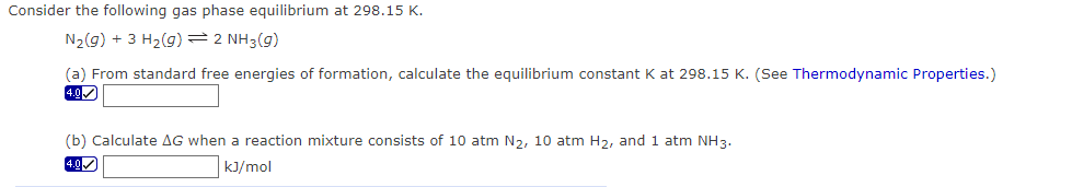 Solved Consider the following gas phase equilibrium at | Chegg.com