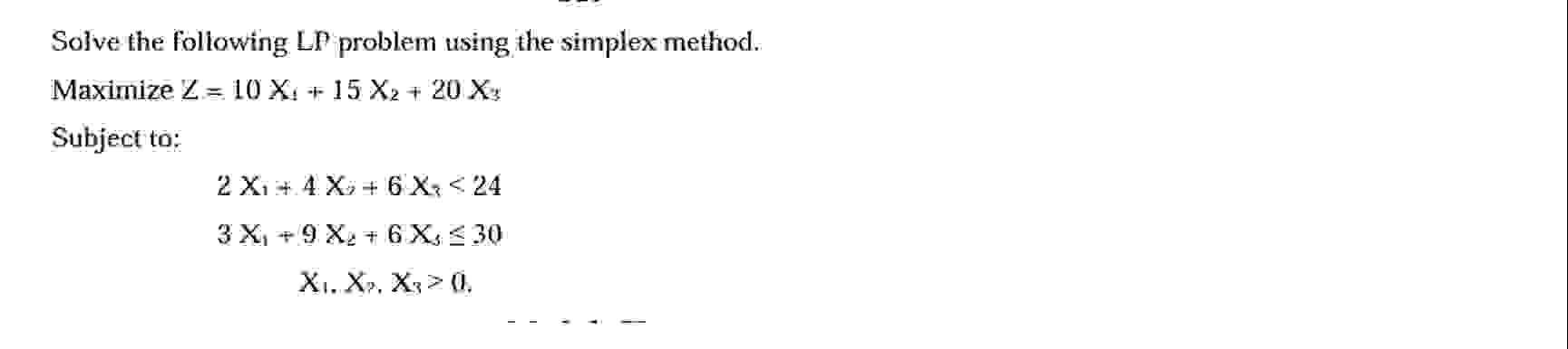 Solve the following LP problem using the simplex | Chegg.com